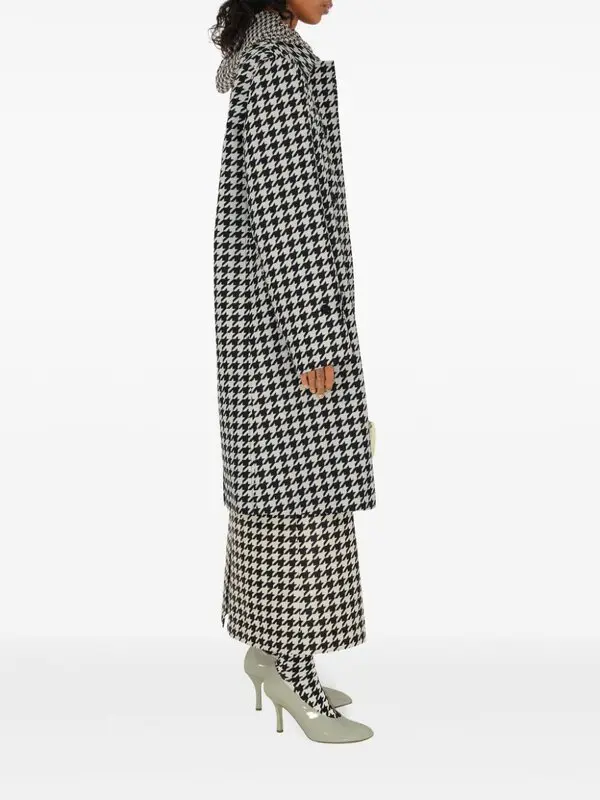 Burberry Houndstooth Twill Car Coat