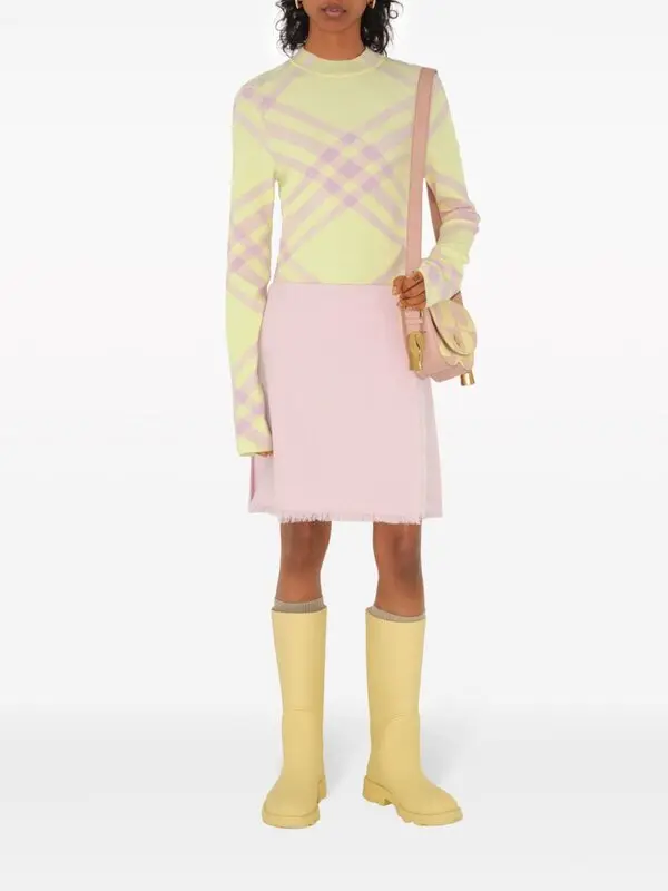 Burberry Check-pattern Ribbed Jumper