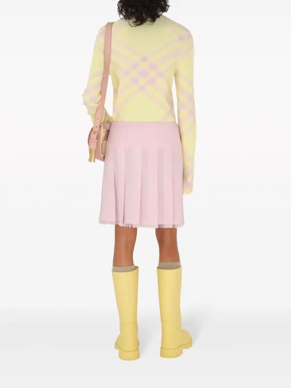 Burberry Check-pattern Ribbed Jumper