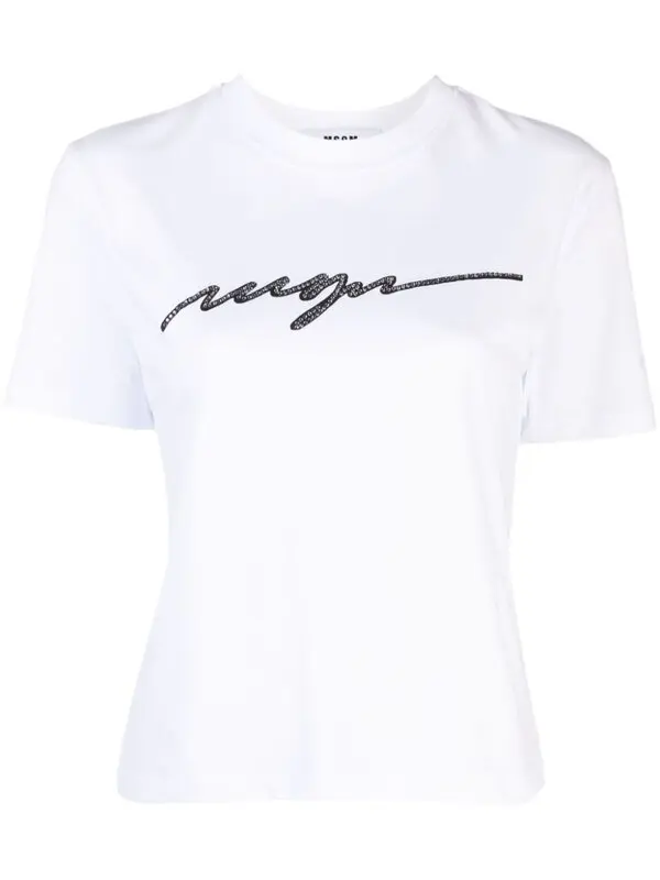 MSGM Logo-embellished T-shirt - White