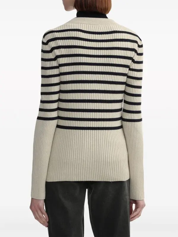A.p.c. Striped Ribbed-knit Jumper