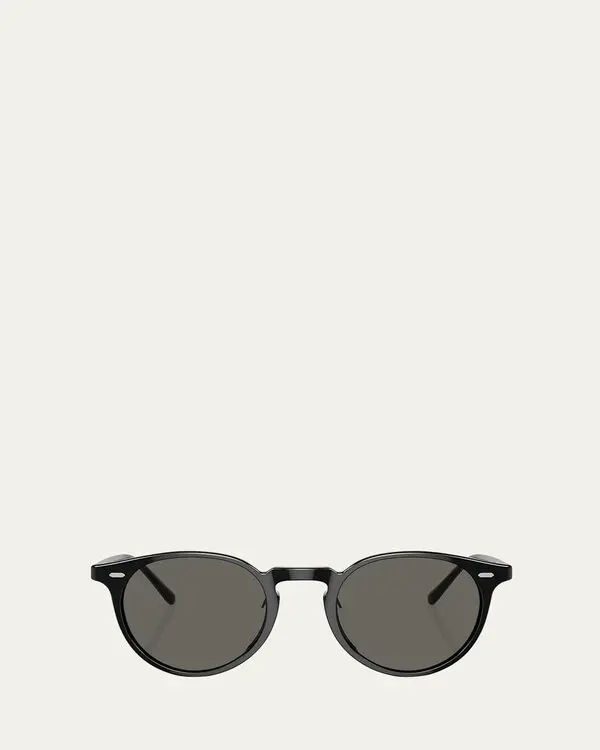 Oliver Spencer Round Sunglasses - Black