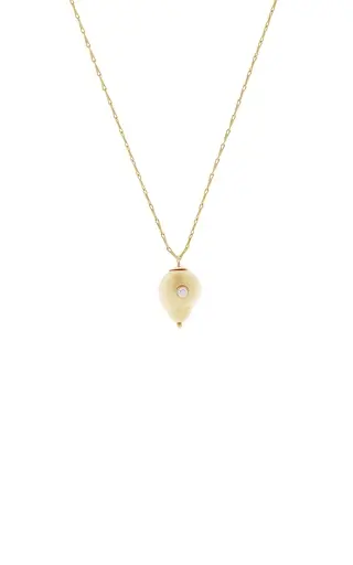WHITE/SPACE Kenna 14k Gold Pearl, Diamond Pendant Necklace