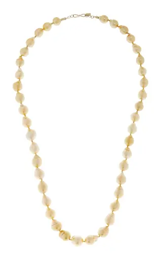 WHITE/SPACE Beatrice 14k Gold Baroque Pearl Necklace