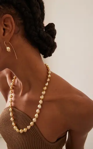 WHITE/SPACE Nova 14k Gold Baroque Pearl Earrings