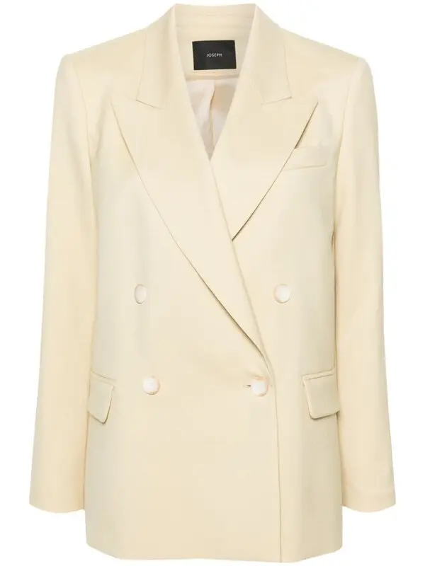 JOSEPH Jaden Double-breasted Blazer - Neutrals