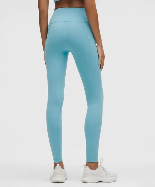 Lululemon Wunder Train High-rise Tight With Pockets 28 - Washed Blue