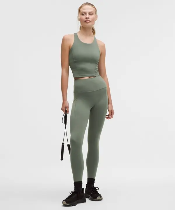 Lululemon Wunder Train High-rise Tight With Pockets - Willow Leaf