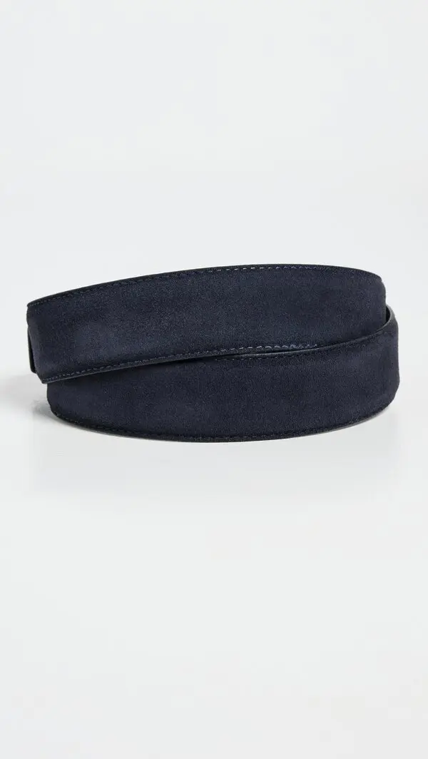Anderson's Suede Belt - Navy B1