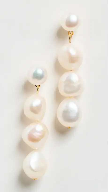 Shashi Ciel Dangle Earrings - Pearl
