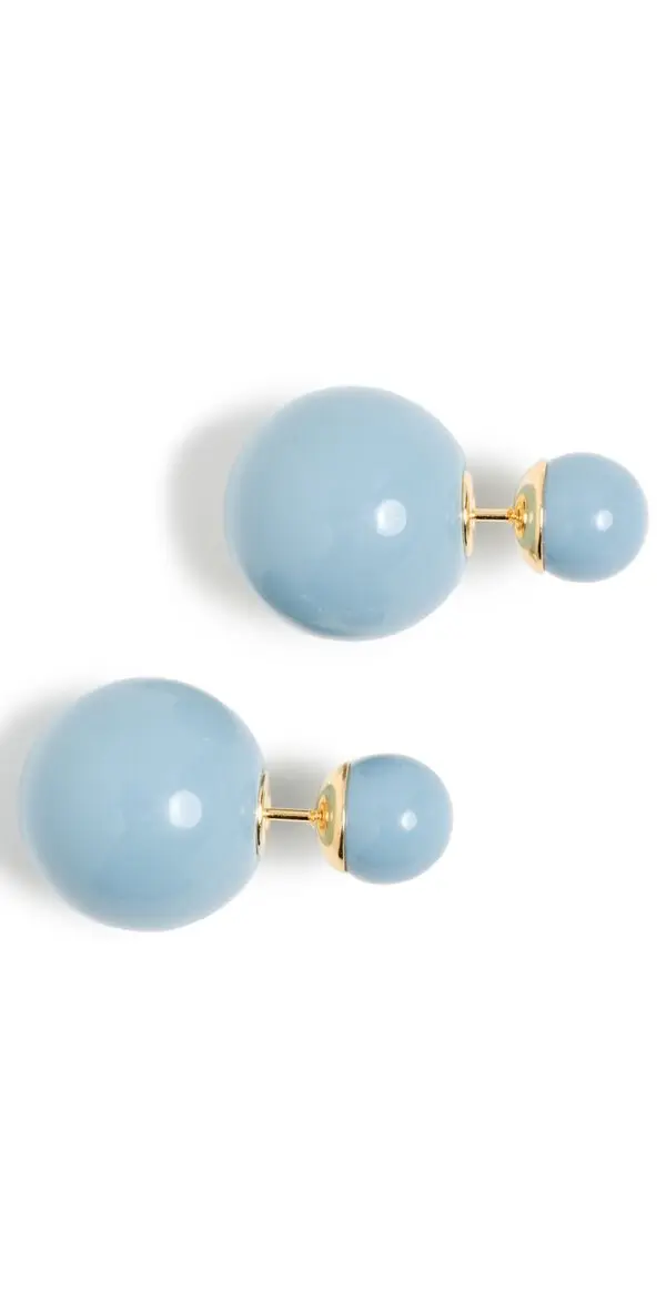 Shashi Double Ball Stud Earrings - Blue
