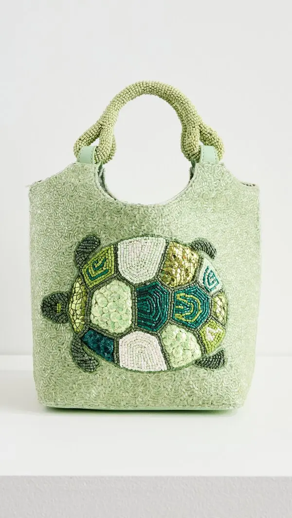 Staud Beaded Cote Bag In Baby Turtle - 30% Off | Editorialist
