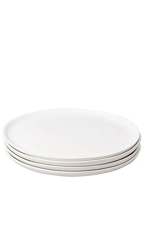 FABLE The Salad Plates Set Of 4 In White - Speckled White