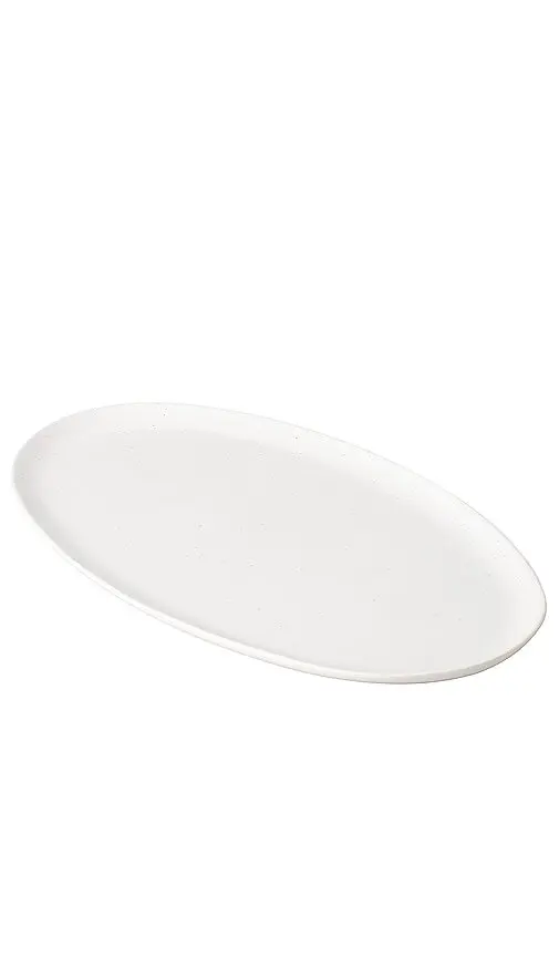 FABLE The Oval Serving Platter In White - Speckled White