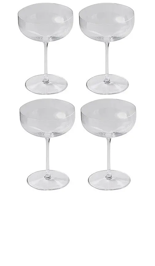 FABLE The Coupe Glasses Set Of 4 In Neutral - N,a