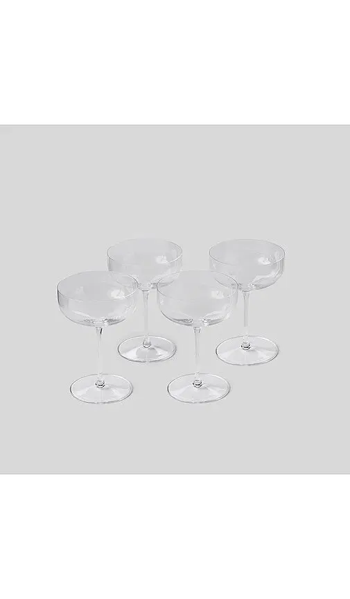 FABLE The Coupe Glasses Set Of 4 In Neutral