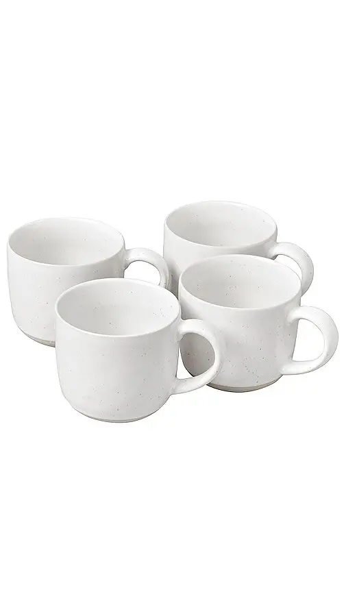 FABLE The Mugs Set Of 4 In White - Speckled White