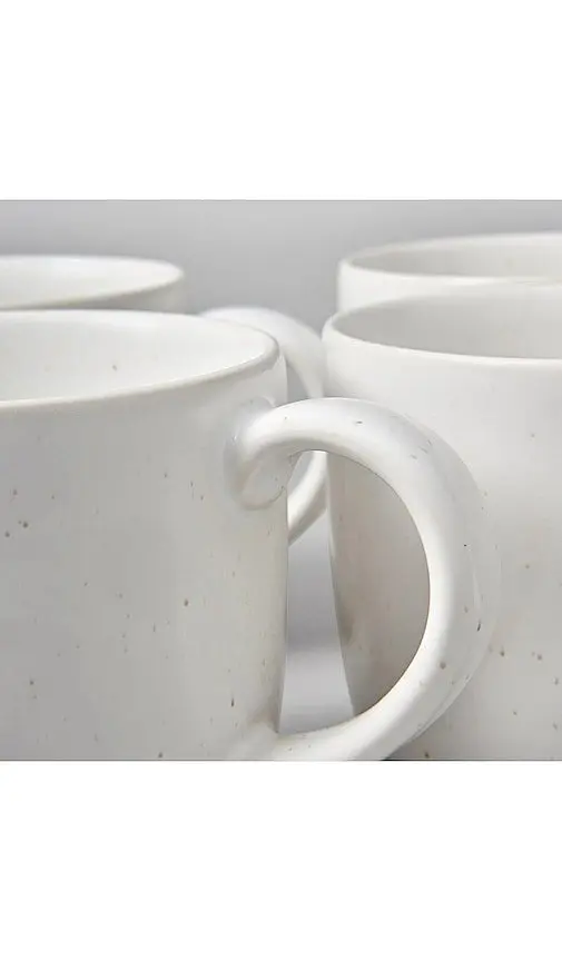 FABLE The Mugs Set Of 4 In White - Speckled White