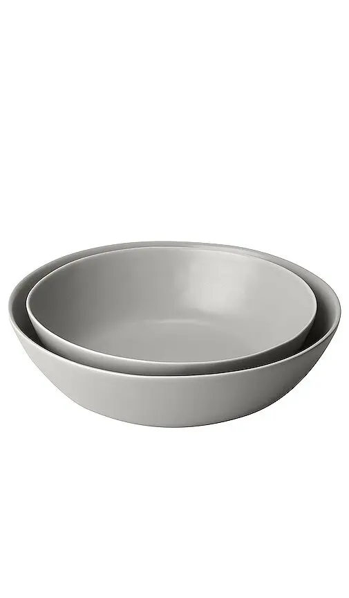 FABLE The Low Serving Bowls Set Of 2 In Grey - Dove Grey