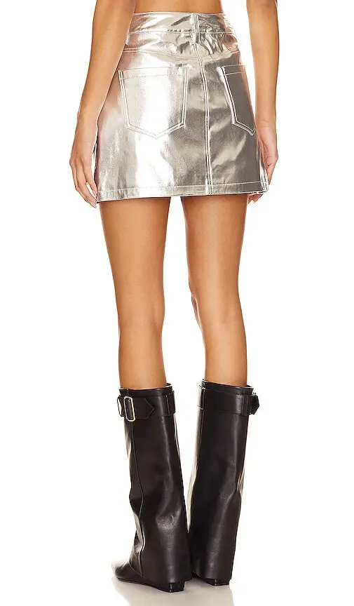 Blanknyc 5 Pocket Metallic Mini Skirt
