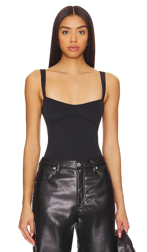 Good American Sculpting Tank Bodysuit - Black001