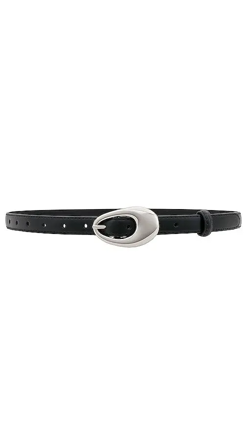 Shashi Oval Buckle Belt - Black
