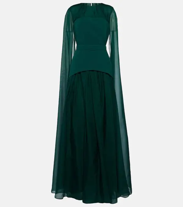 Safiyaa Gloria CrPe Gown In Green - 30% Off | Editorialist