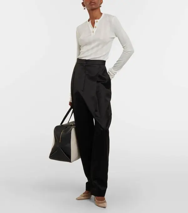 Khaite Byron Cotton-blend Jersey Top