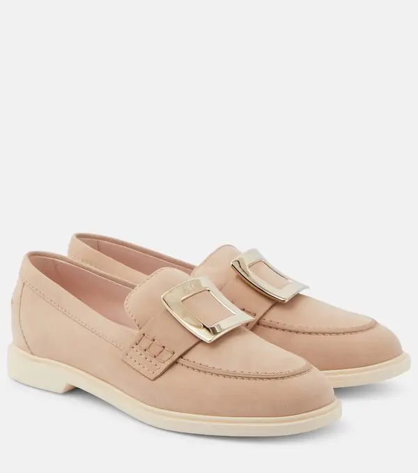 ROGER VIVIER Summer Suede Loafers - Neutrals