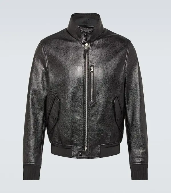 TOM FORD Leather Bomber Jacket
