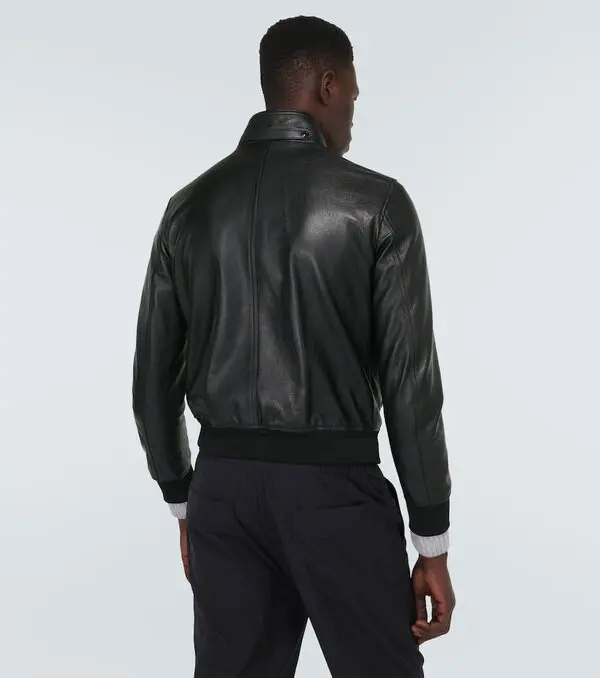 TOM FORD Leather Bomber Jacket