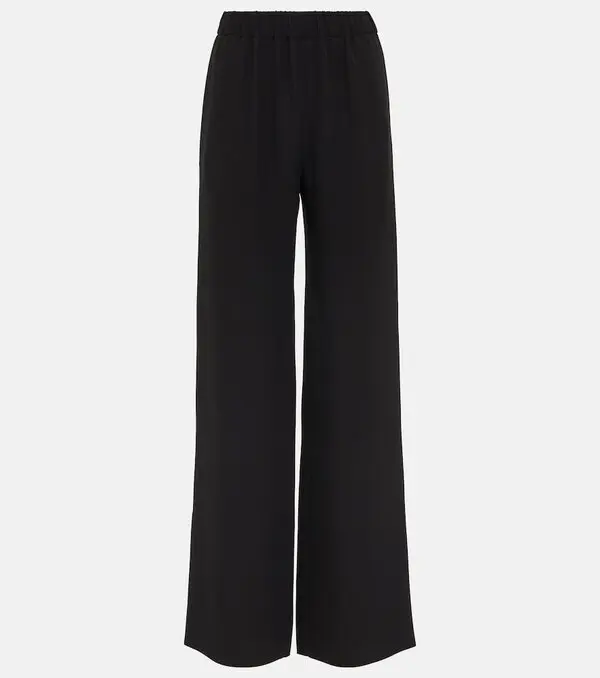 Valentino Garavani Mid-rise Wide-leg Silk Pants