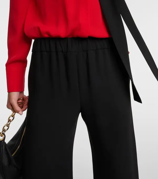Valentino Garavani Mid-rise Wide-leg Silk Pants