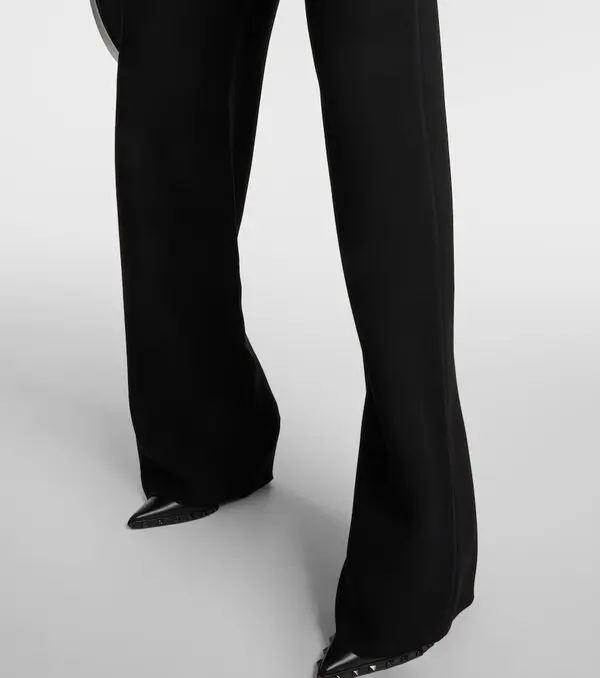 Valentino Garavani Mid-rise Wide-leg Silk Pants