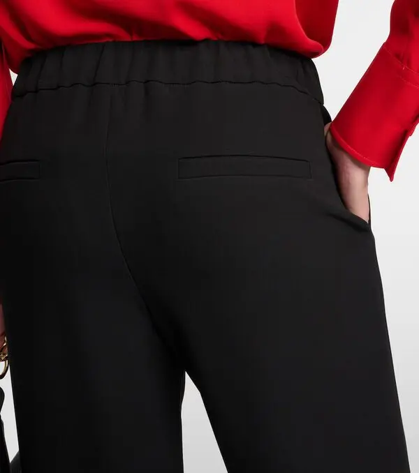 Valentino Garavani Mid-rise Wide-leg Silk Pants - Black