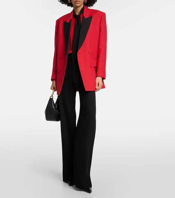 Valentino Garavani Mid-rise Wide-leg Silk Pants - Black