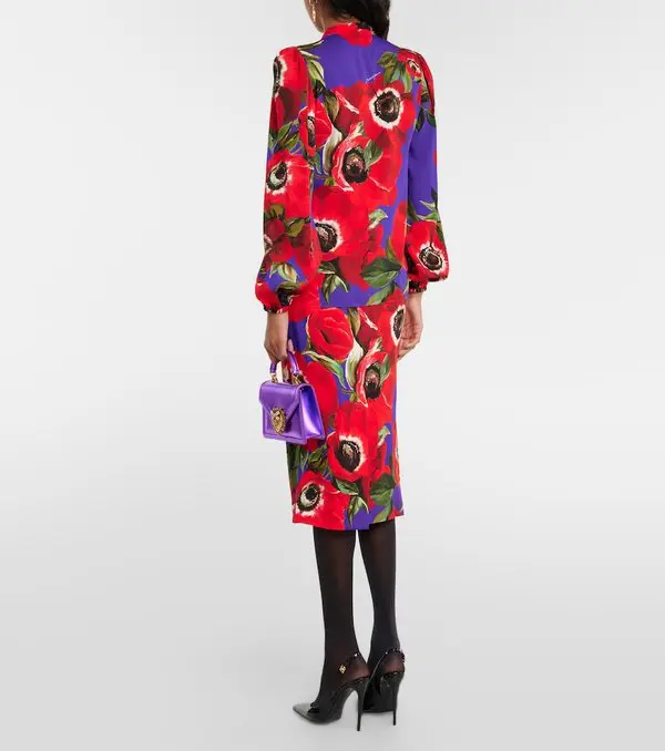 Dolce & Gabbana Tie-neck Floral Blouse - Multicoloured