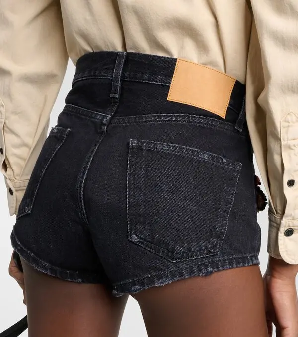 Alanui Embroidered Denim Shorts