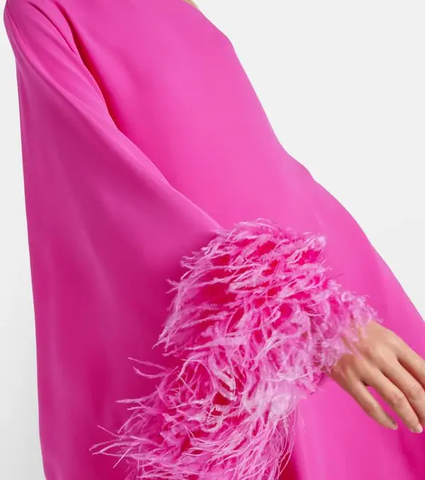 Valentino Garavani Cady Couture Feather-trimmed Gown