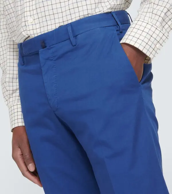 SLOWEAR Incotex Cotton-blend Slim Trousers - Blue