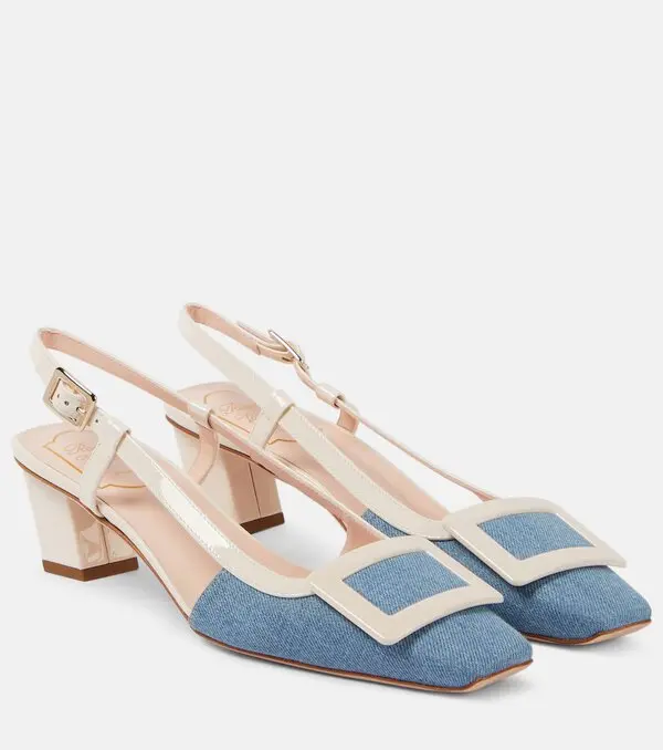 ROGER VIVIER Belle Vivier Slingback Pumps By - Blue