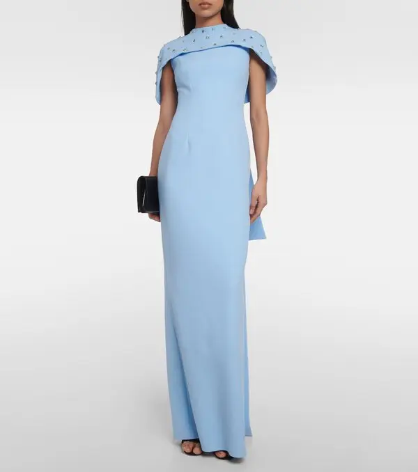 Safiyaa Embellished Cape Gown