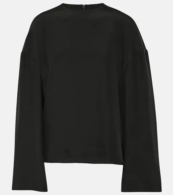 FFORME Ana Silk Cady Blouse - Black