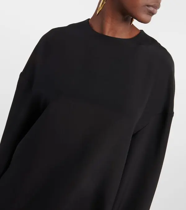 FFORME Ana Silk Cady Blouse - Black