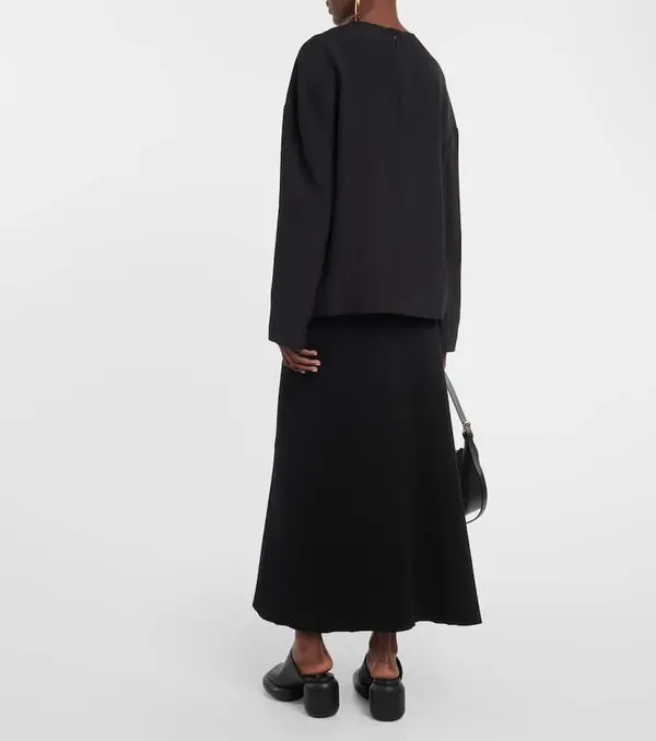 FFORME Ana Silk Cady Blouse - Black