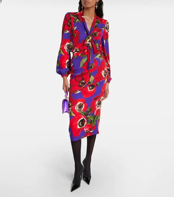 Dolce & Gabbana Floral Pencil Skirt