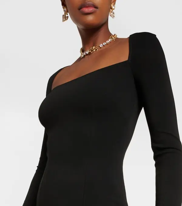 Dolce & Gabbana Jersey Midi Dress - Black