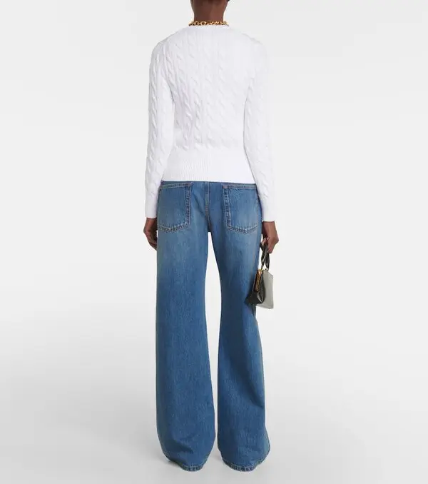 Polo Ralph Lauren Cable-knit Cotton Cardigan - White
