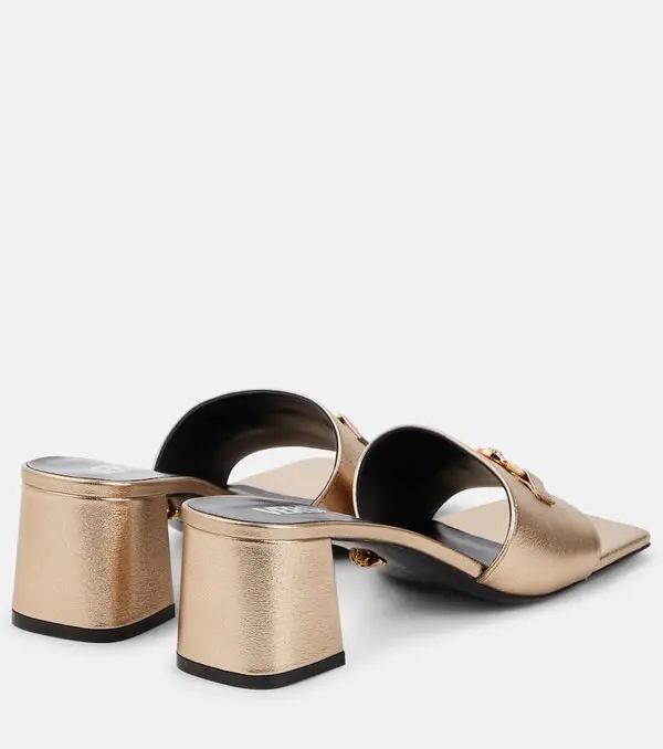 Versace Medusa '95 Metallic Leather Mules