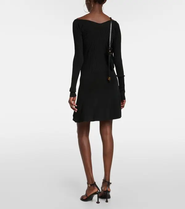 Jacquemus La Mini Robe Pralu Knit Dress - Black
